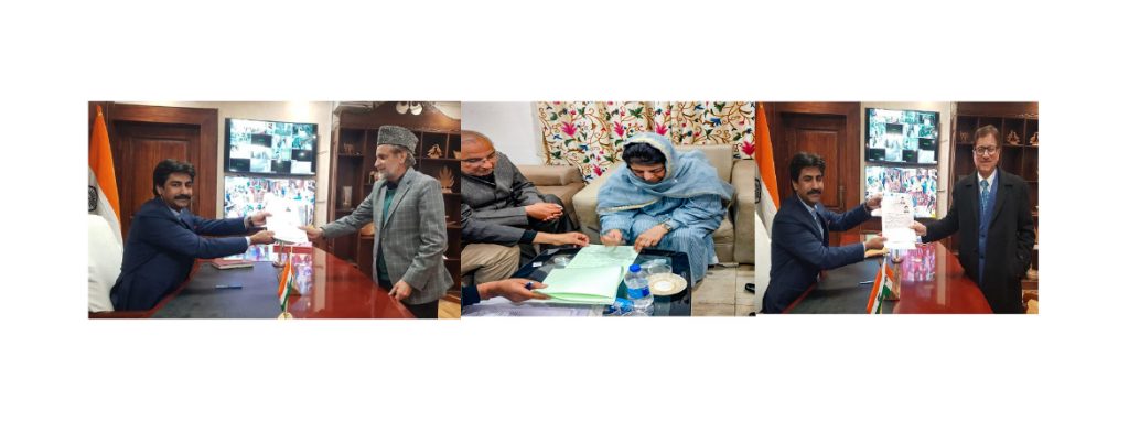 PDP’s Mehbooba Mufti, NC’s Mian Altaf & JKAP’s Zafar Manhas file ...